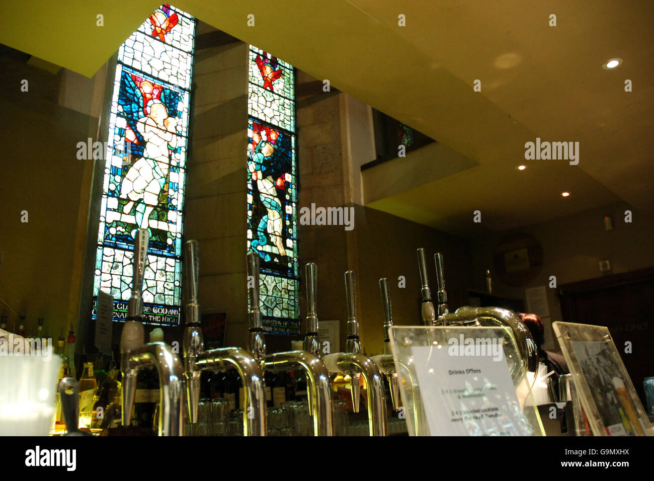 Church been converted into pitcher piano pub in nottingham hi-res stock ...