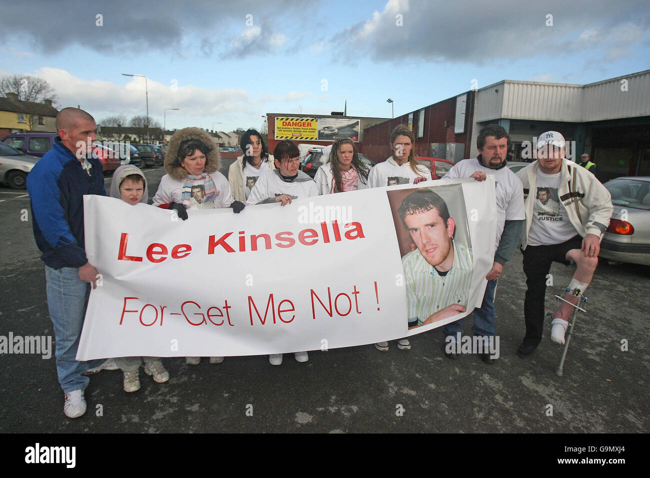 The family of Lee Kinsella on the streets of Finglas in Dublin as they ...