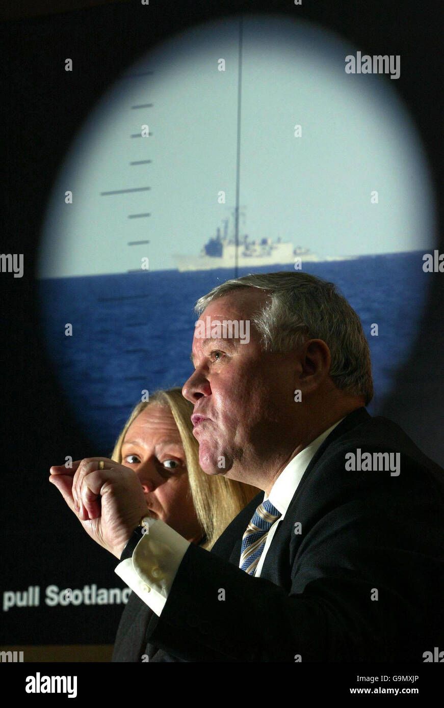 Adam Ingram press conference Stock Photo - Alamy