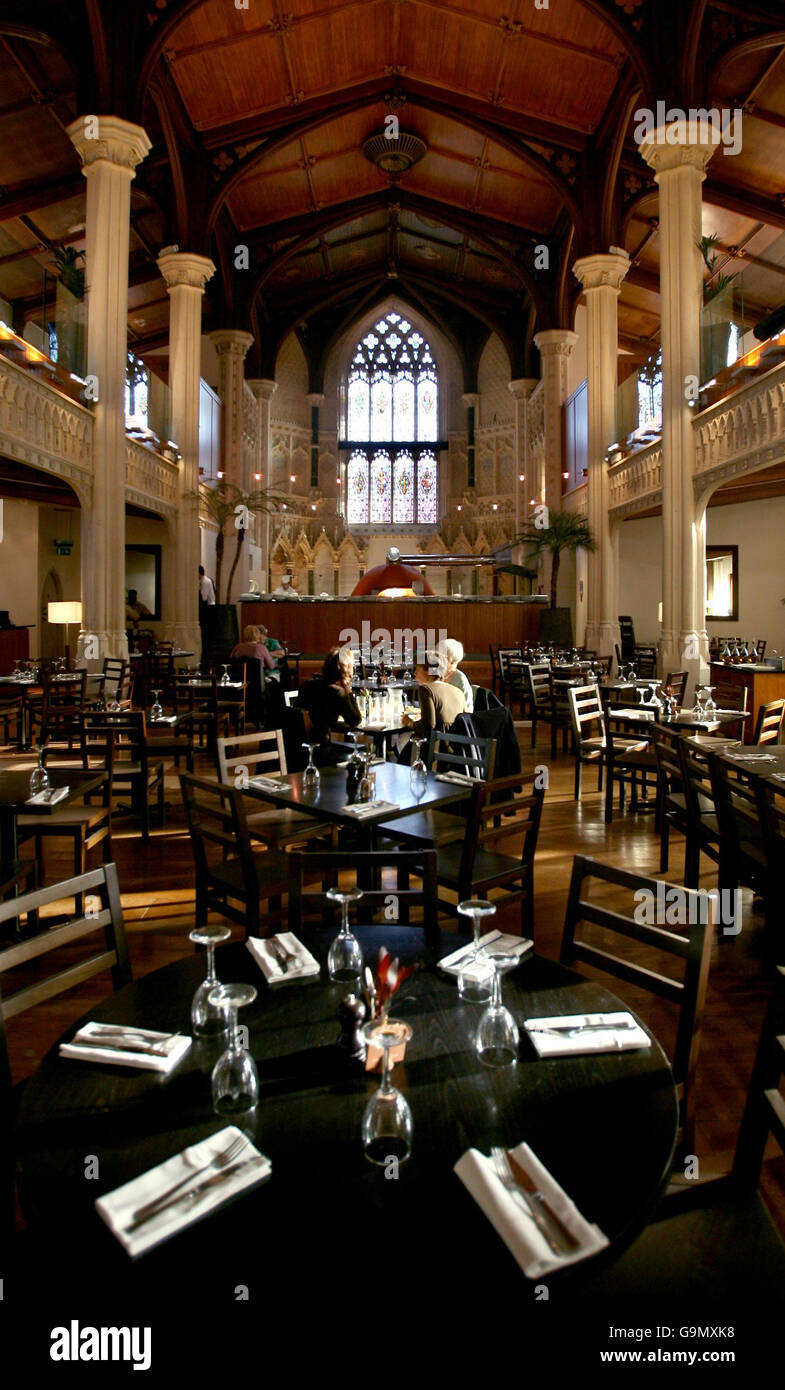 Church turned into a pub Stock Photo - Alamy