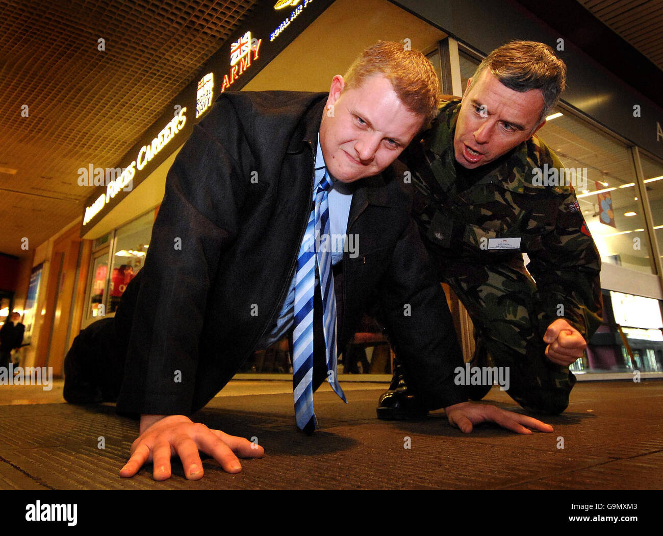 Bad Lads Army star Sean Morris is given the once over by Army recruiter ...