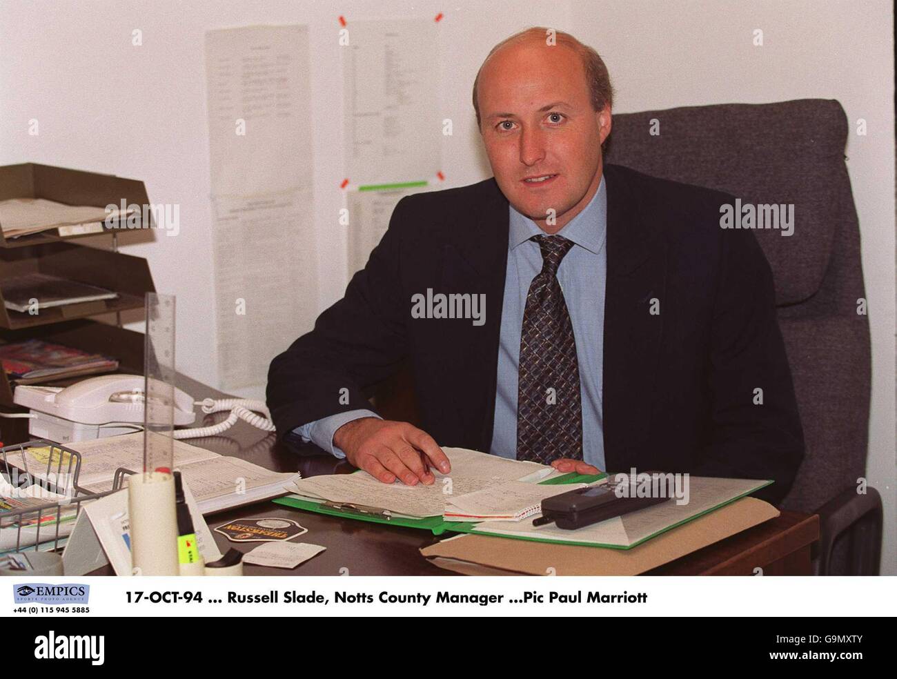 17-OCT-94 ... Russell Slade, Notts County Manager Stock Photo - Alamy