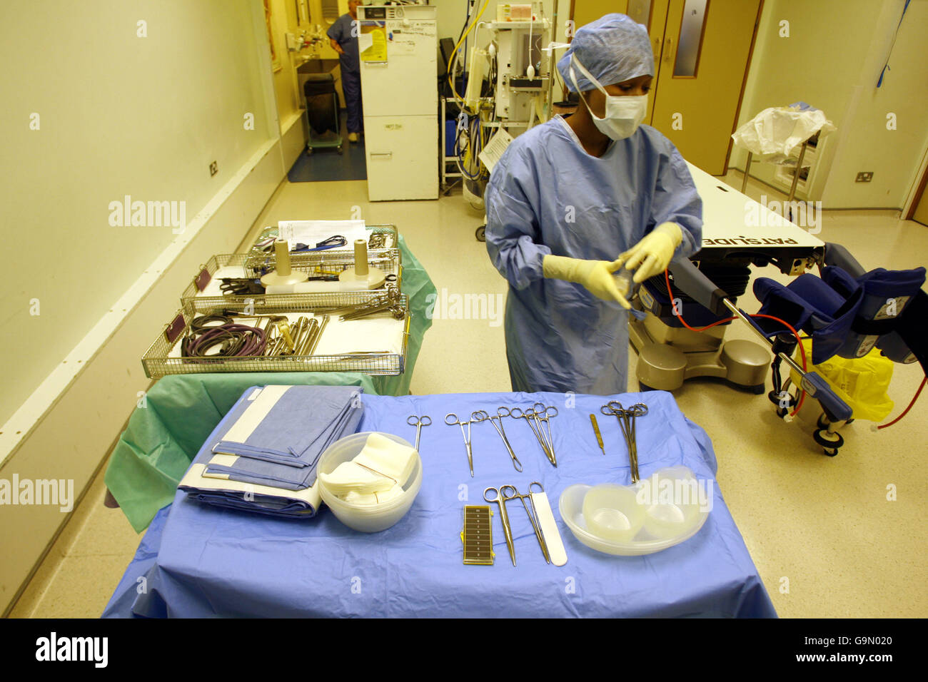 Operating Theatre staff prepare for a Laparoscopic Anterior Resection ...