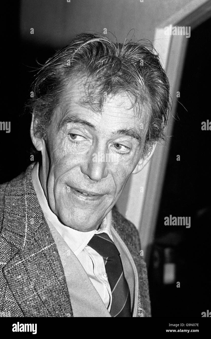 Actor Peter O'Toole at the National Portrait gallery in London before ...