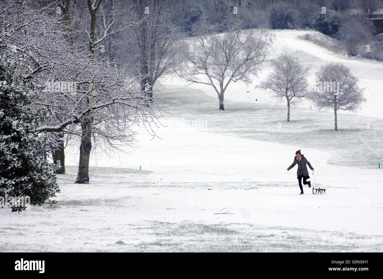 Snowfall in the UK Stock Photo - Alamy