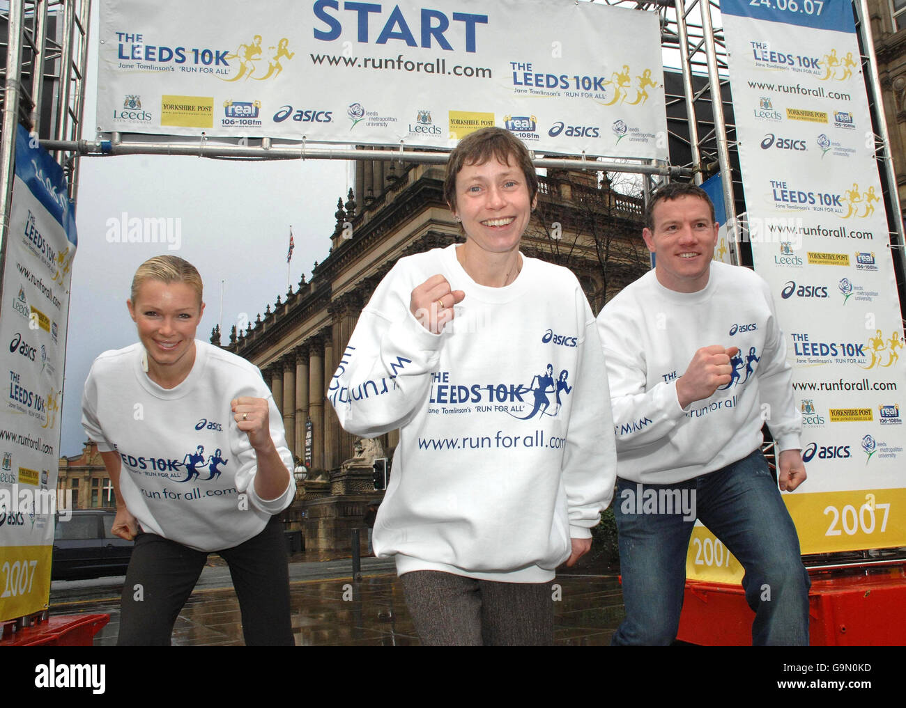(Left to right) Nell McAndrew, Jane Tomlinson and rugby player Tim ...