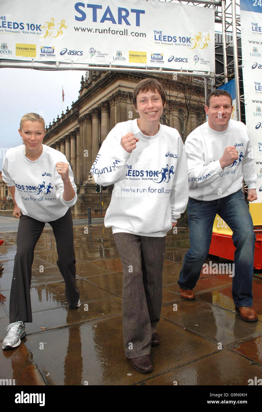 (Left to right) Nell McAndrew, Jane Tomlinson and rugby player Tim ...