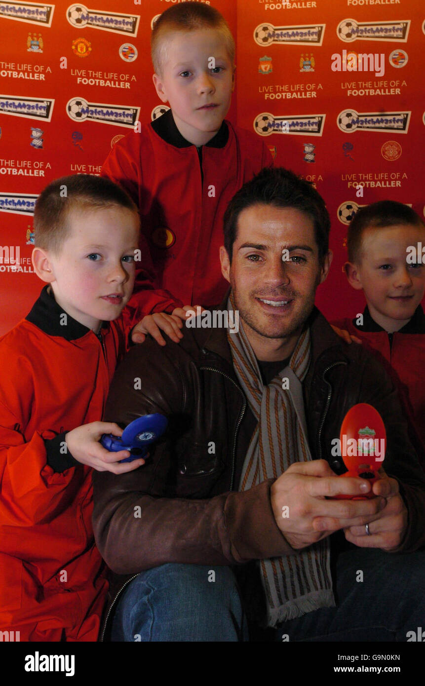 Jamie Redknapp and the triplet toy test team unveil the new Matchmaster ...