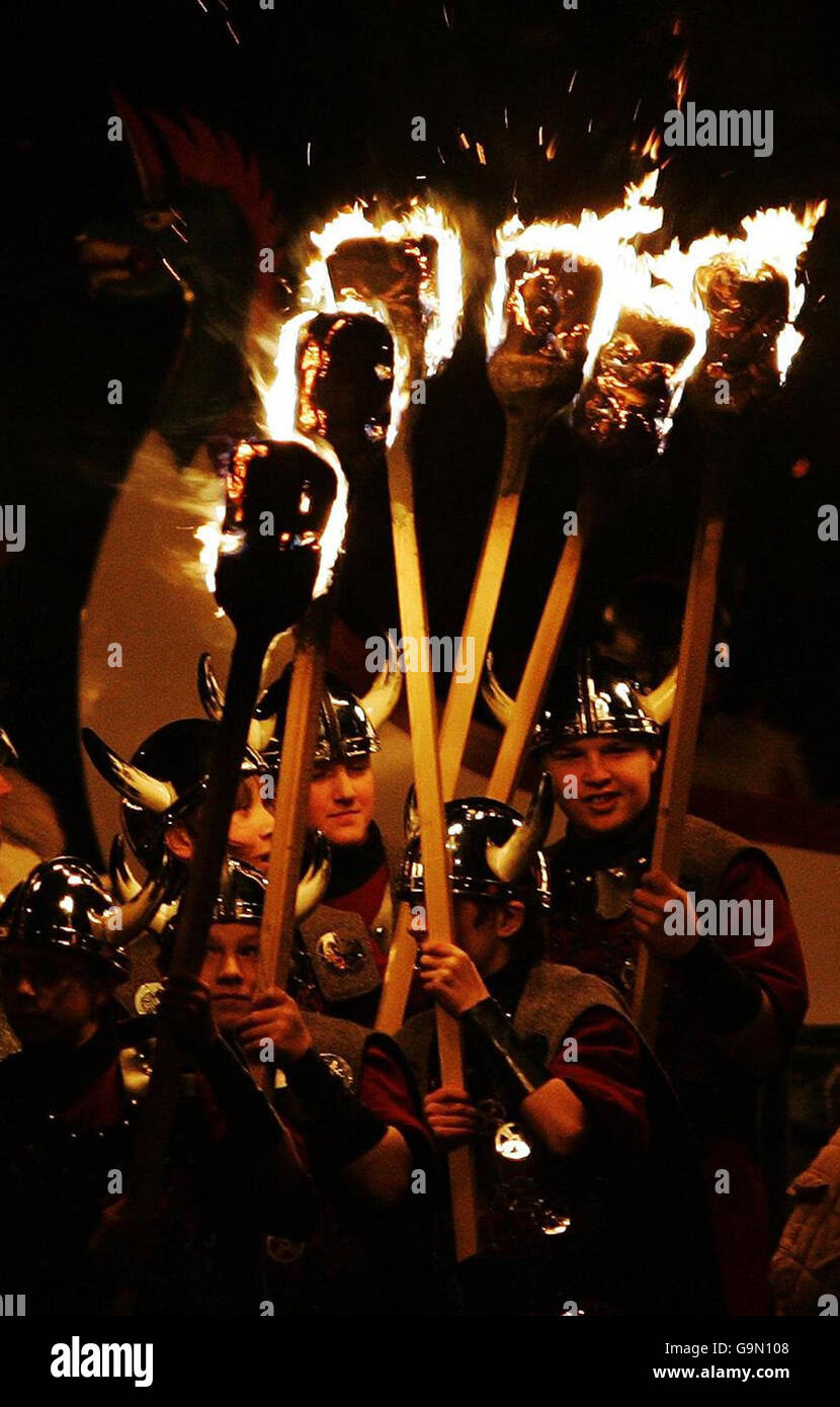 Shetland fire festival Stock Photo - Alamy