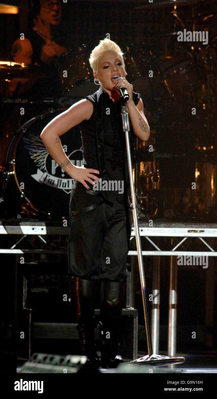 Pink Live In Concert At Wembley Arena - London Stock Photo - Alamy