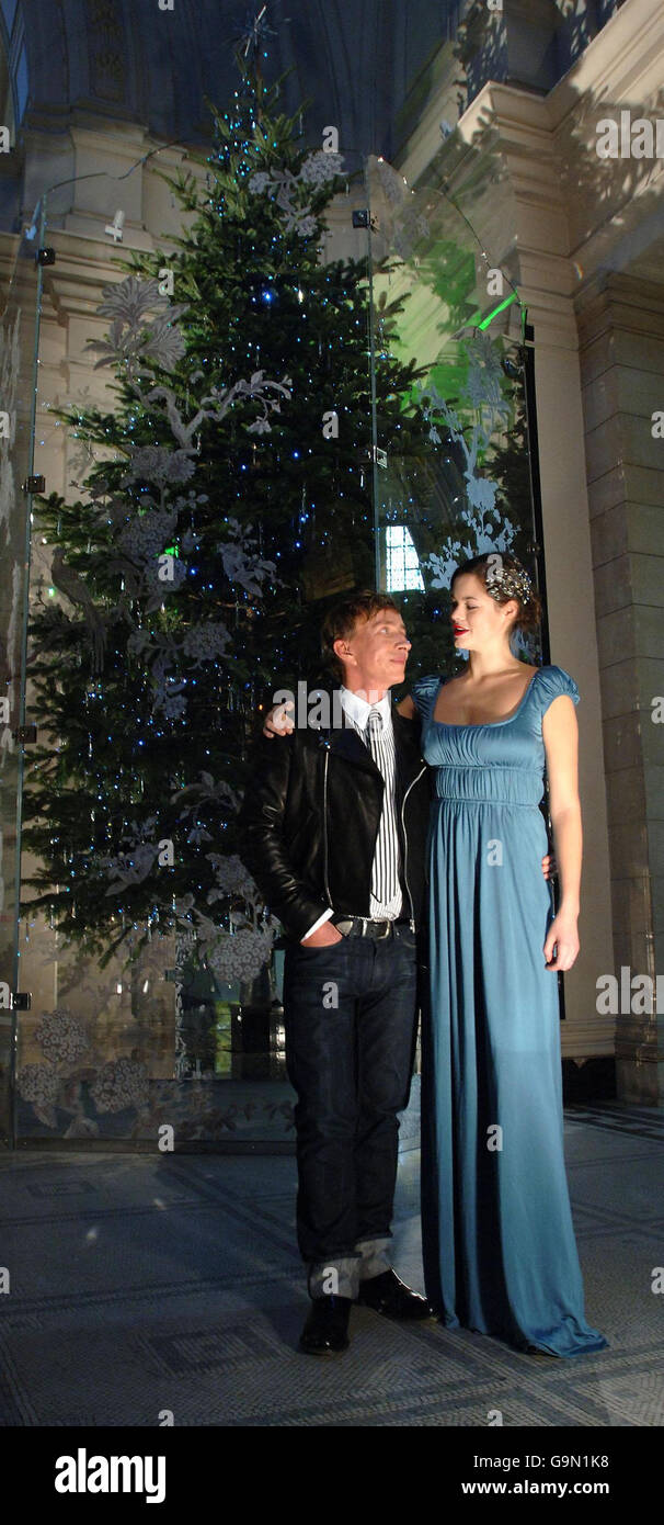 British fashion and homeware designer Jasper Conran (left) and model ...