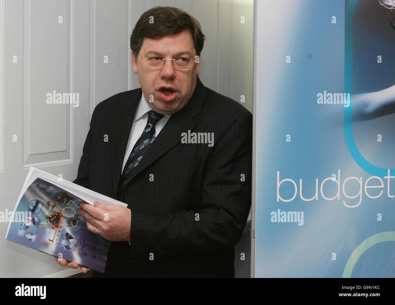 Finance Minister Brian Cowen during a pre-Budget photocall at the ...