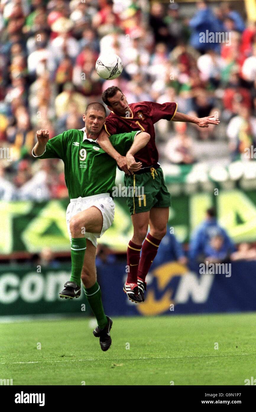 Soccer world cup 2002 qualifier group two ireland v portugal hi-res ...