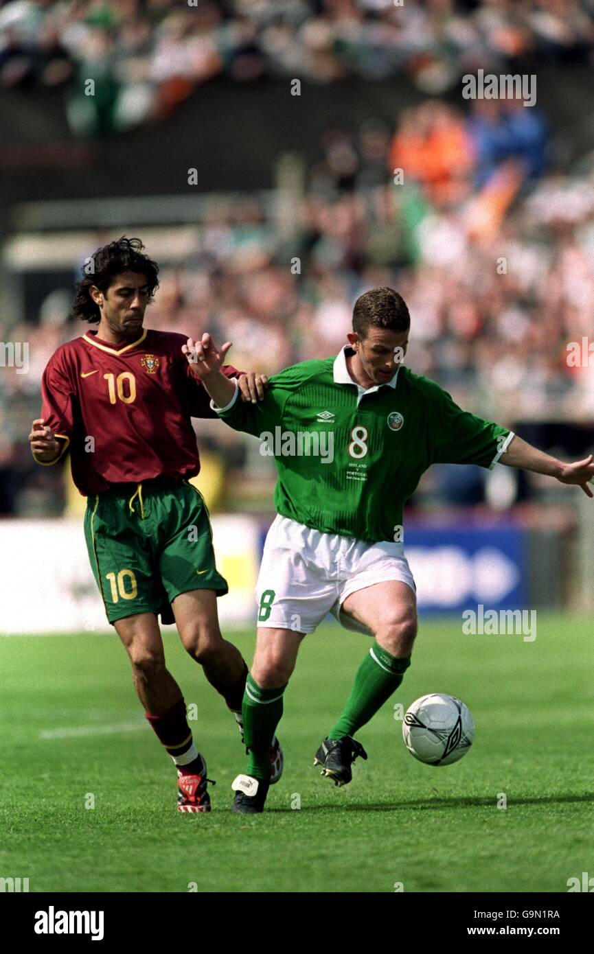Soccer world cup 2002 qualifier group two ireland v portugal hi-res ...