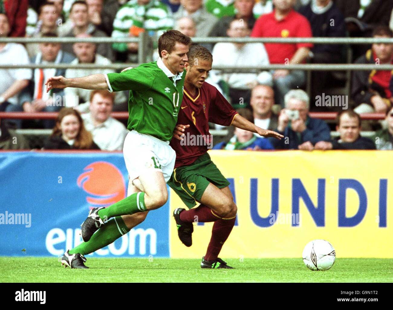 Soccer world cup 2002 qualifier group two ireland v portugal hi-res ...