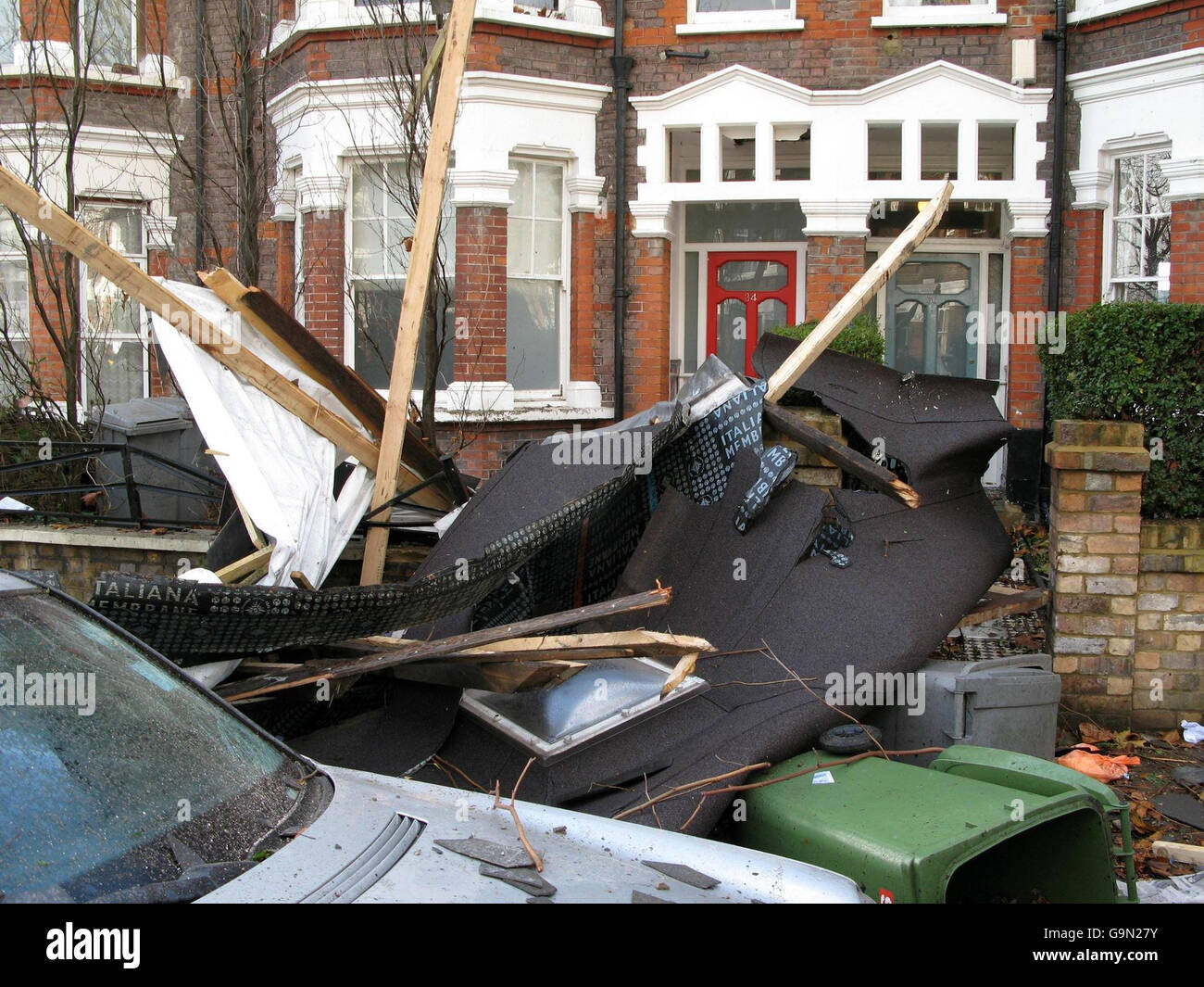 Tornado hits north west london hi-res stock photography and images - Alamy