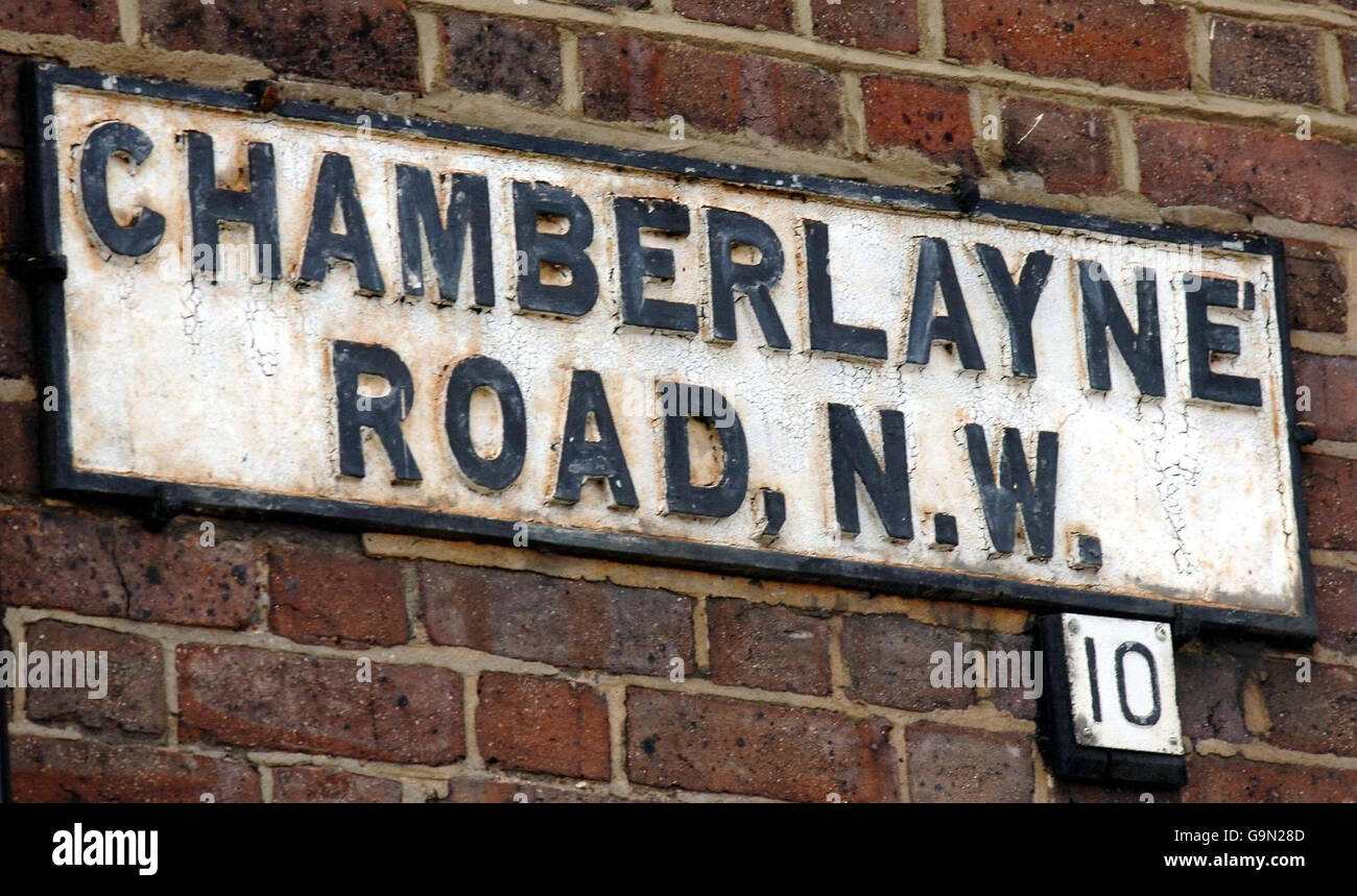 The Chamberlayne Road sign in north west London, where a small tornado ...