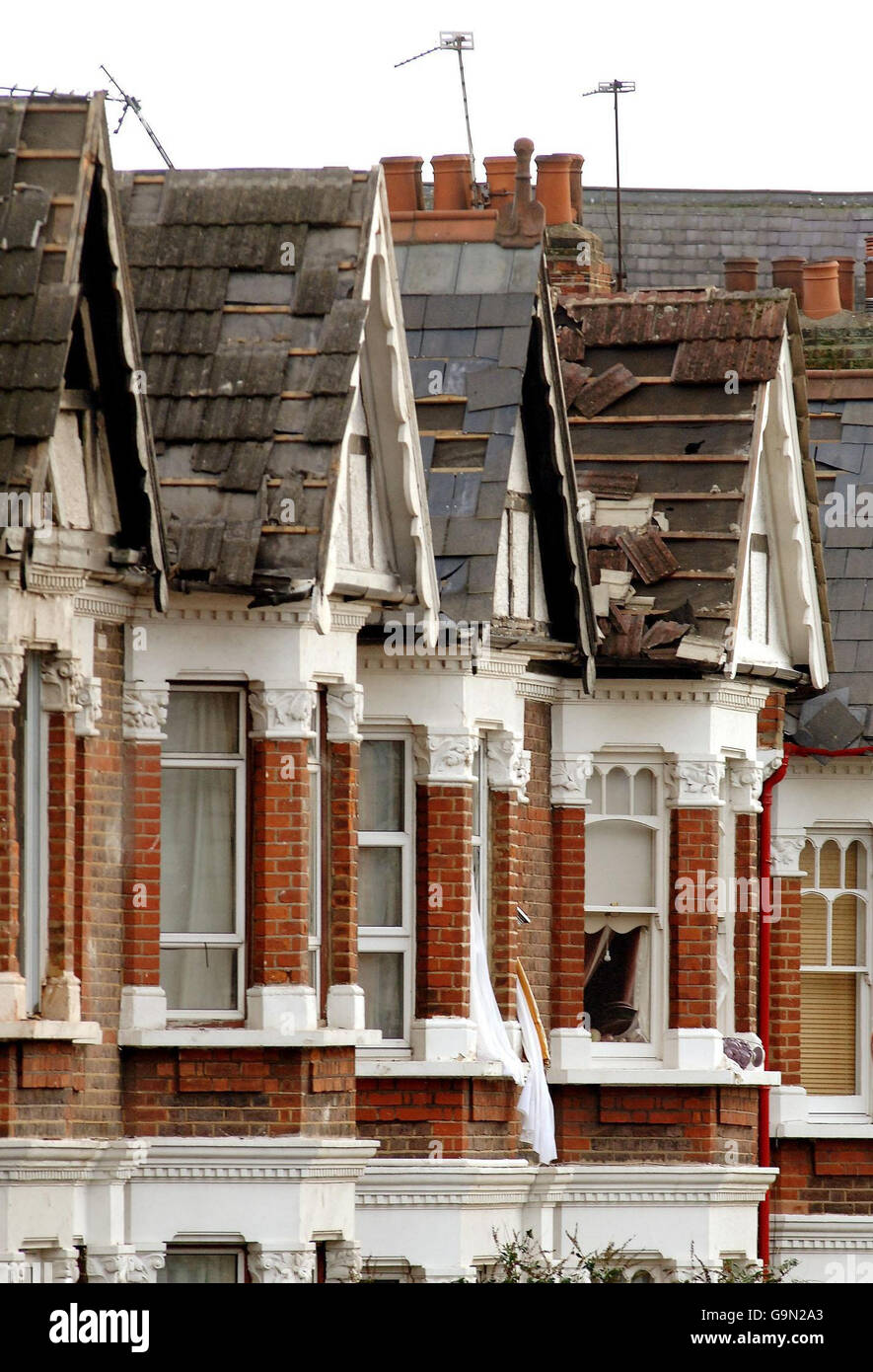 Tornado hits north west London Stock Photo - Alamy
