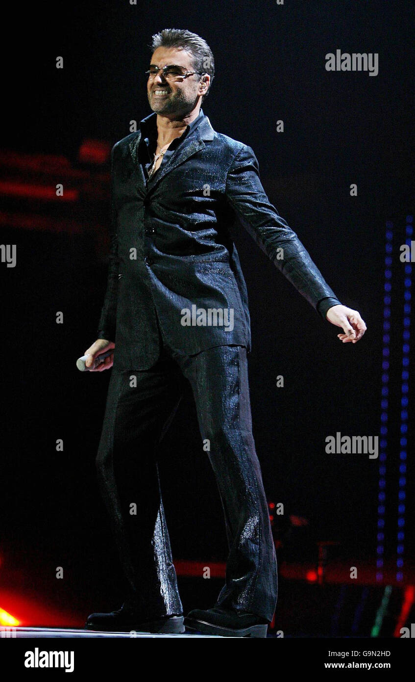 George Michael Live - Dublin. George Michael performs the first of ...