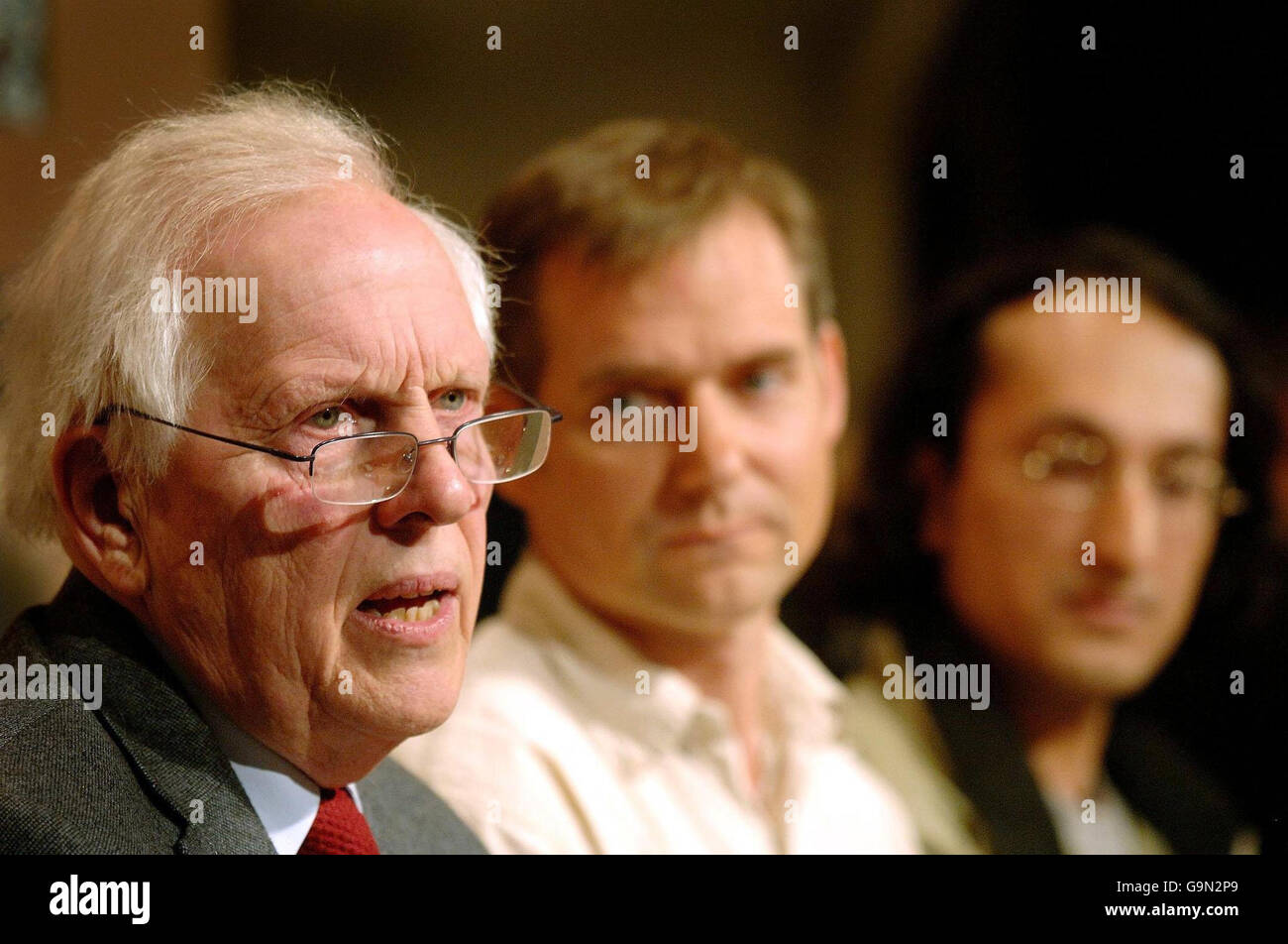 Freed Iraqi hostages (left to right); Norman Kember, James Loney and ...