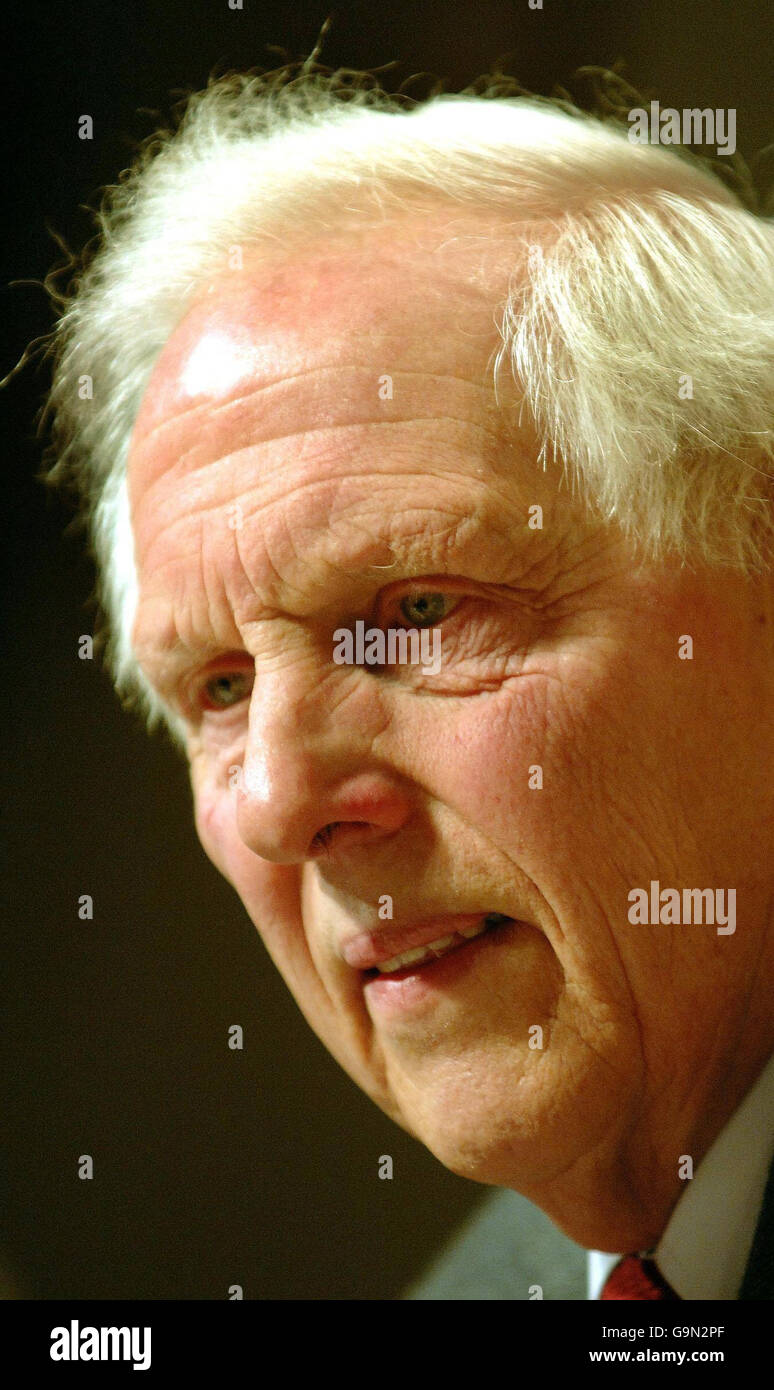 Freed Iraqi hostage Norman Kember at a press conference in central ...