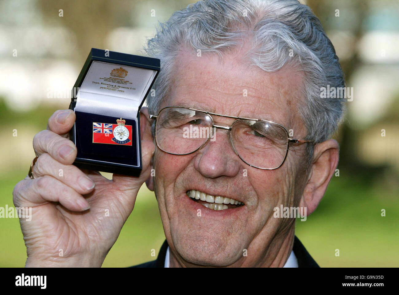 Merchant Navy medals presented Stock Photo - Alamy