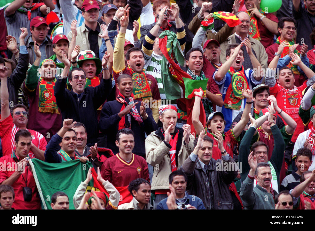 Soccer world cup 2002 qualifier group two ireland v portugal hi-res ...