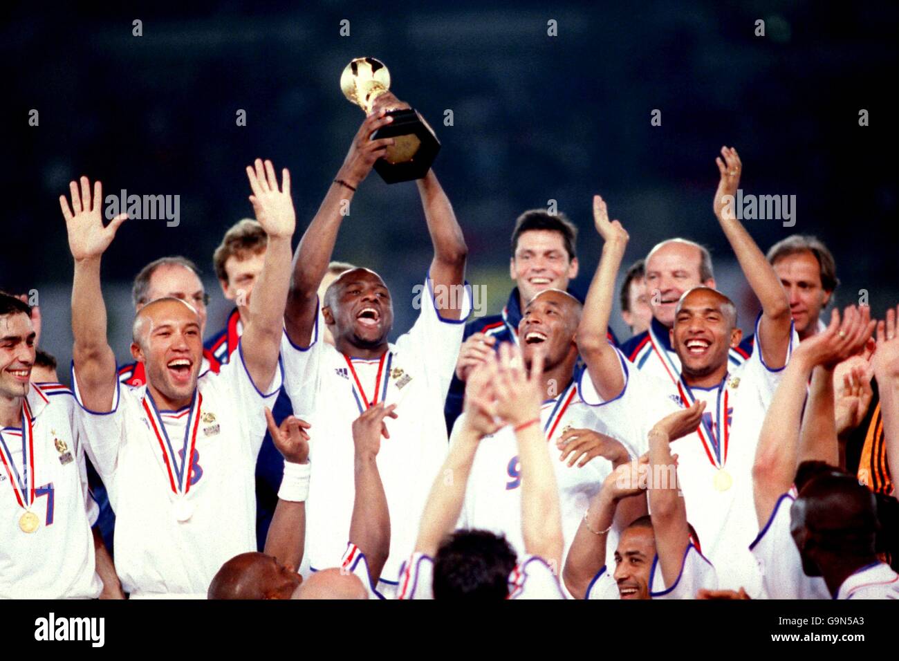 Holds fifa confederations cup trophy defeating japan hi-res stock ...