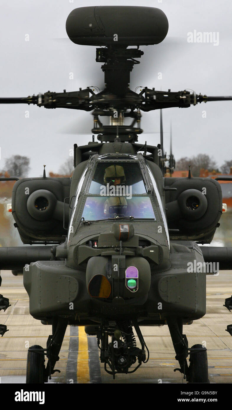 The Army Air Corps hold a capability demonstration of the Apache Attack ...