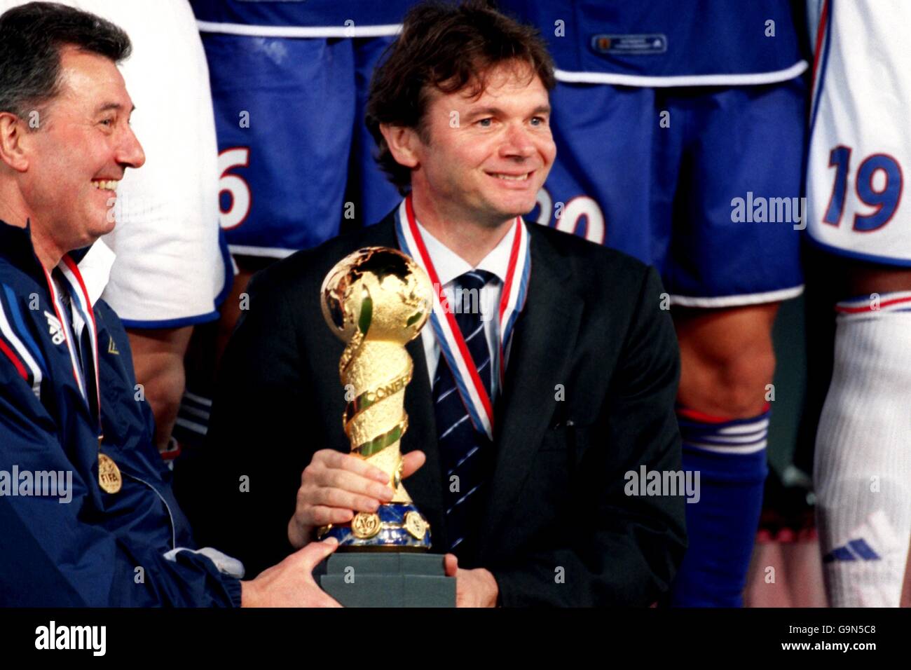 Roger Lemerre the France manager and Frenchman Philippe Troussier the ...