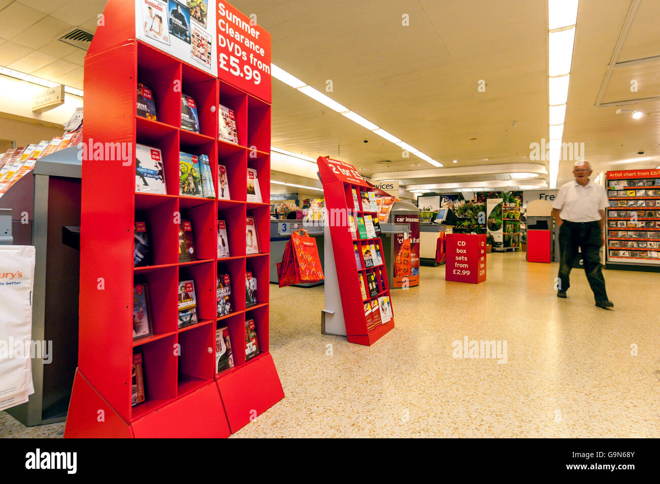 Scenes inside a Sainsbury's Superstore in southern England Stock Photo ...
