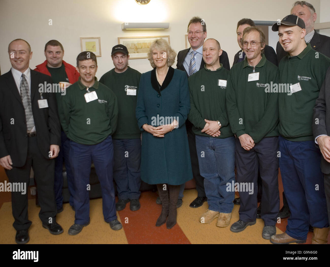 Camilla visits the Emmaus Community Stock Photo - Alamy