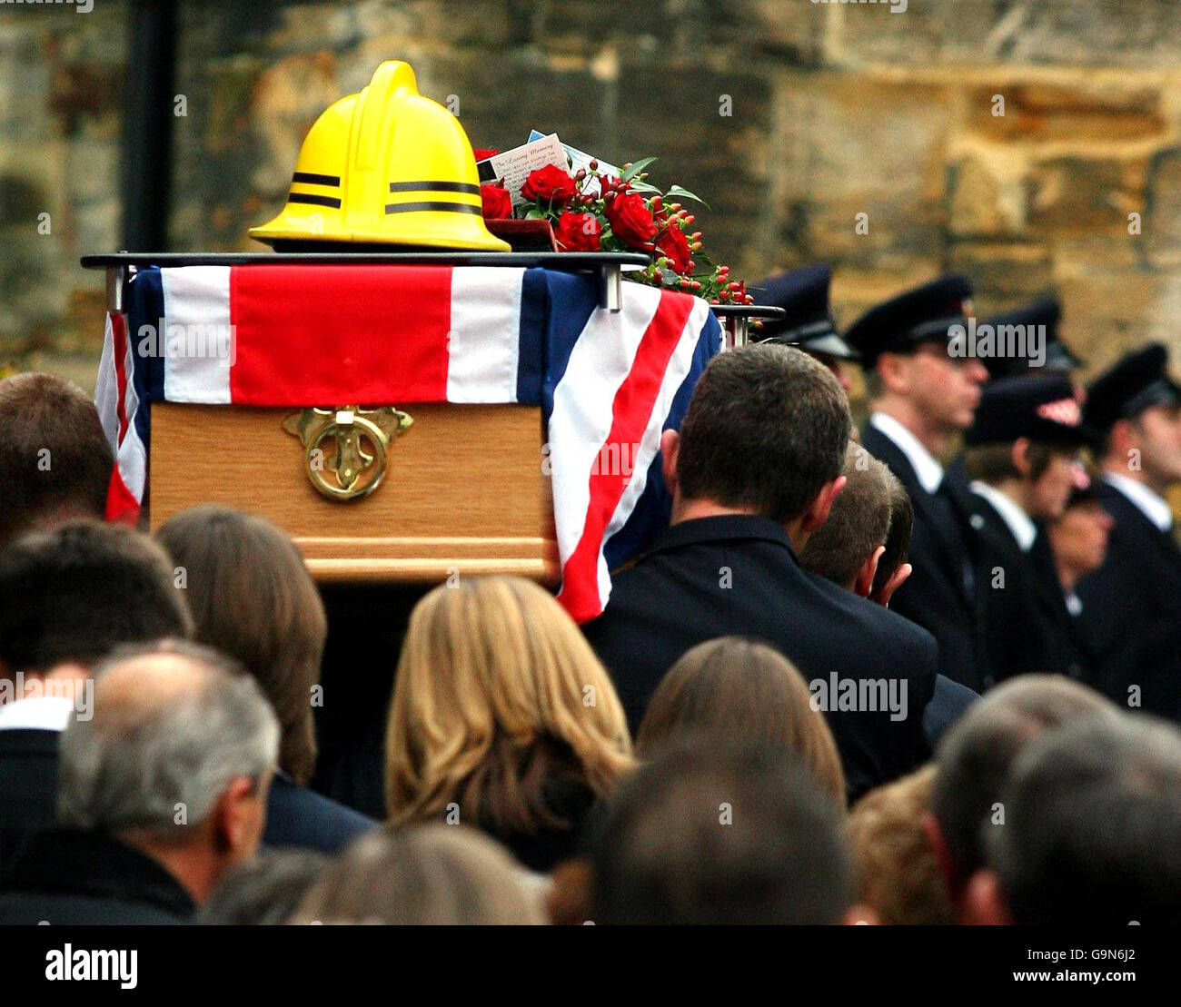 Geoff Wicker funeral Stock Photo - Alamy