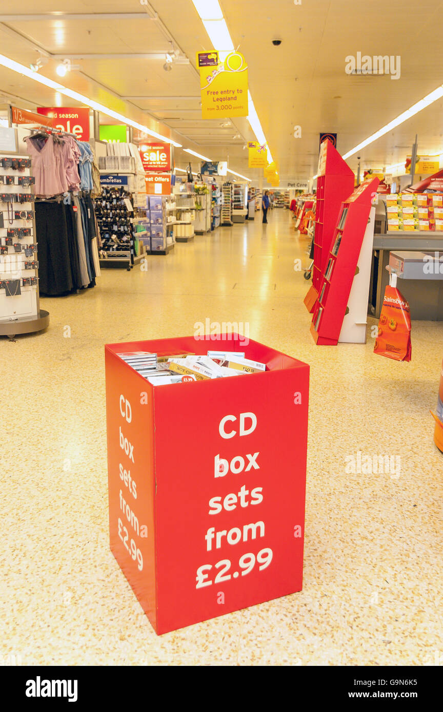 Scenes inside a Sainsbury's Superstore in southern England Stock Photo ...