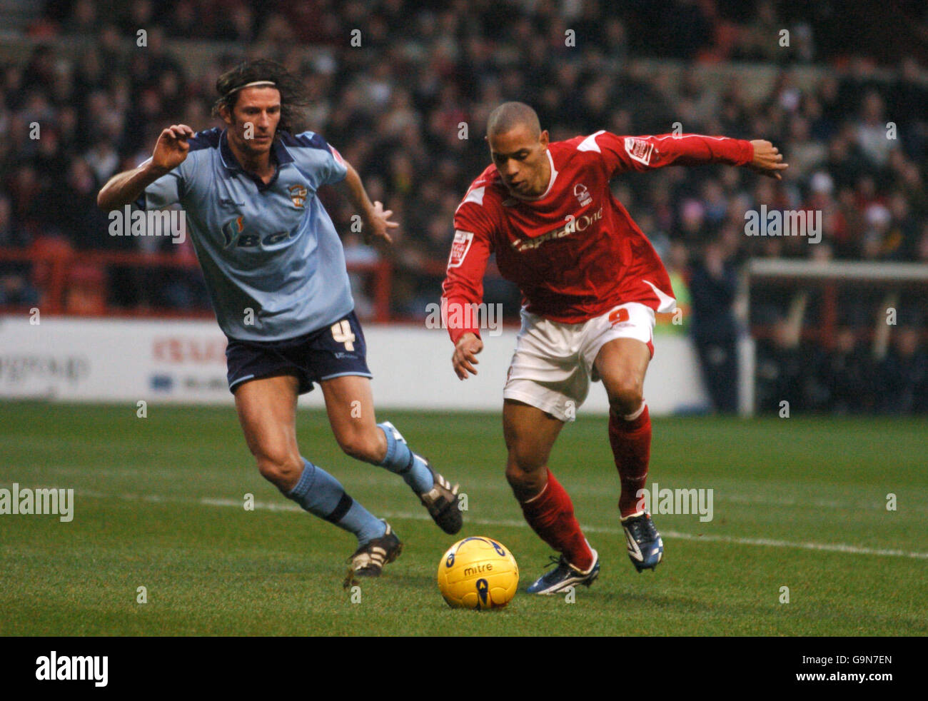 Nottingham Forest's Nathan Tyson and Port Vale's Dannny Sonner in ...