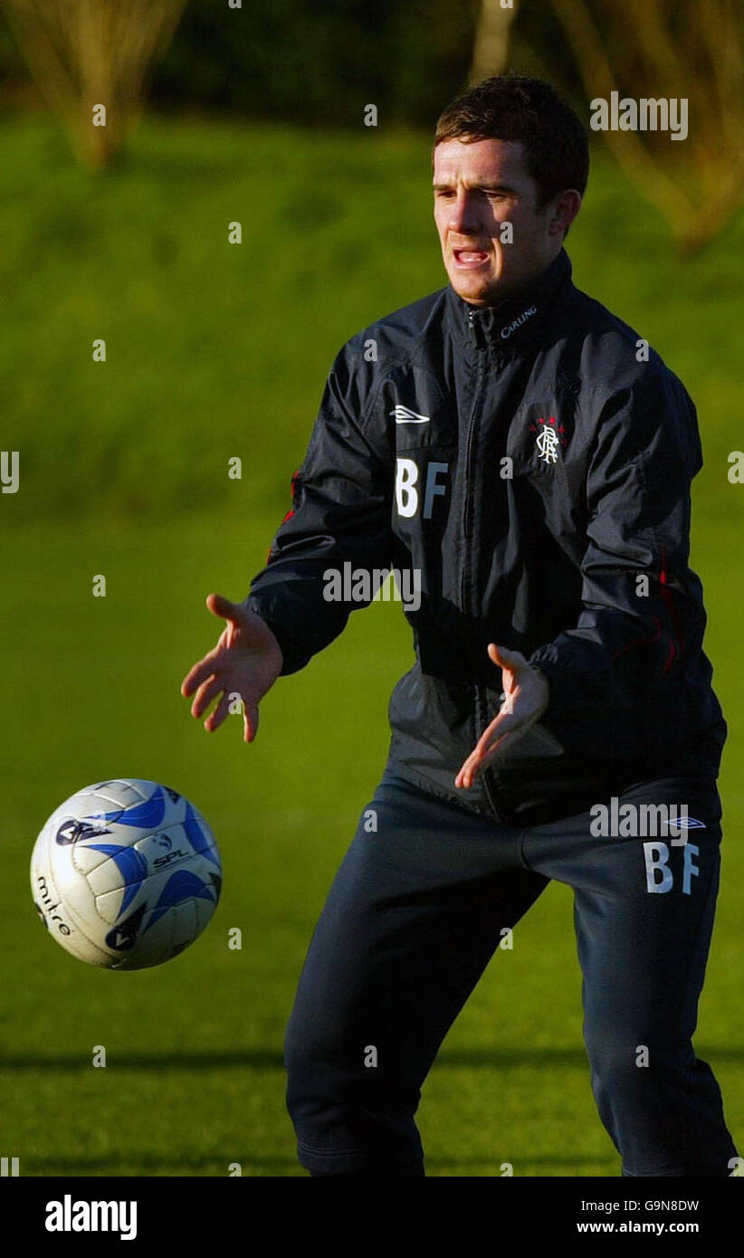 Soccer - Rangers training session - Murray Park Stock Photo - Alamy