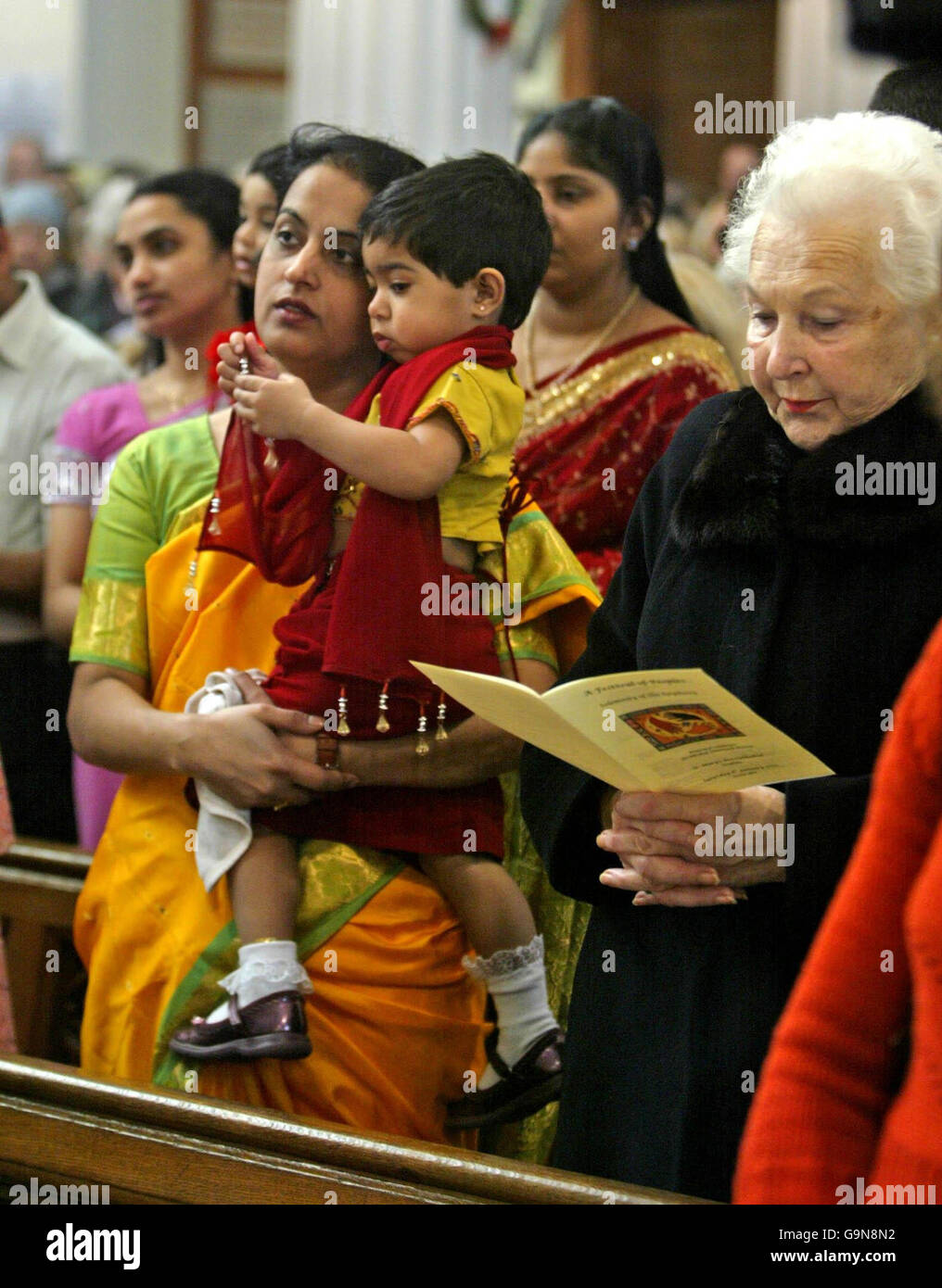Catholic worshippers from different countries take part in a ...