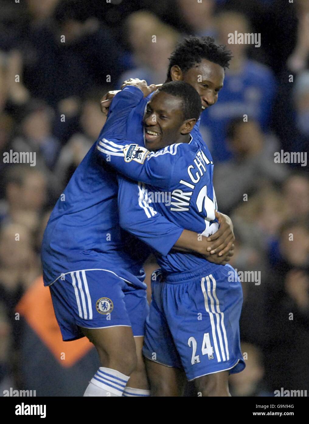 Chelsea's John Mikel celebrates scoring the fifth goal with his team ...