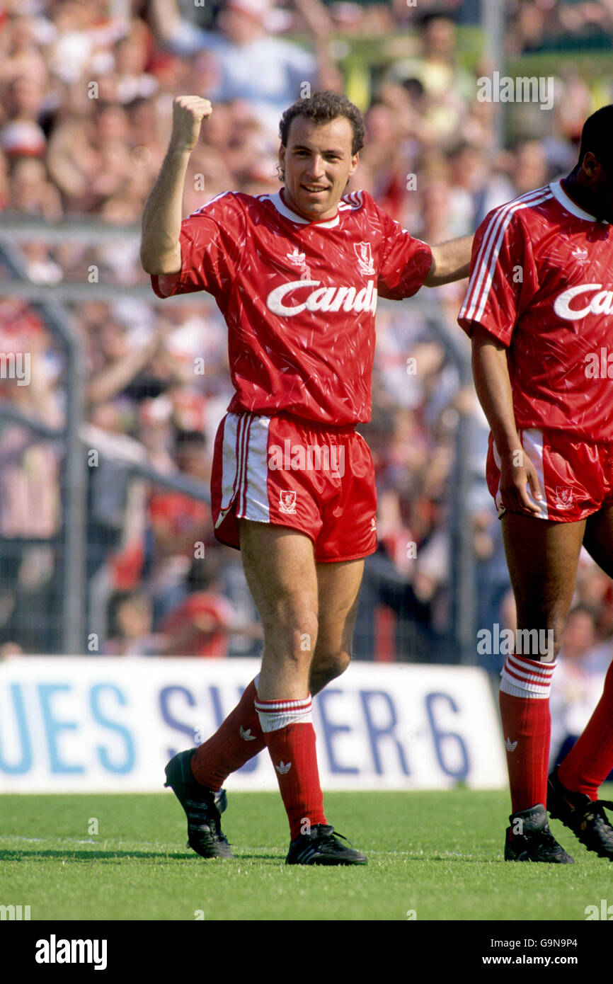 (L-R) Liverpool's Ronny Rosenthal celebrates one of his two goals with ...