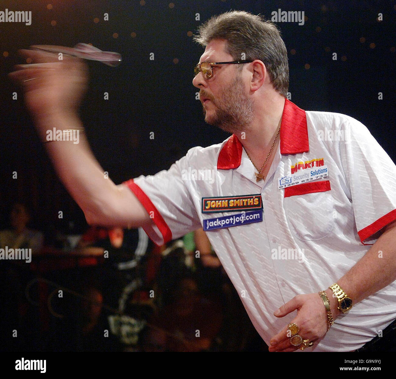 England's Martin Adams in action during the Lakeside World Professional ...