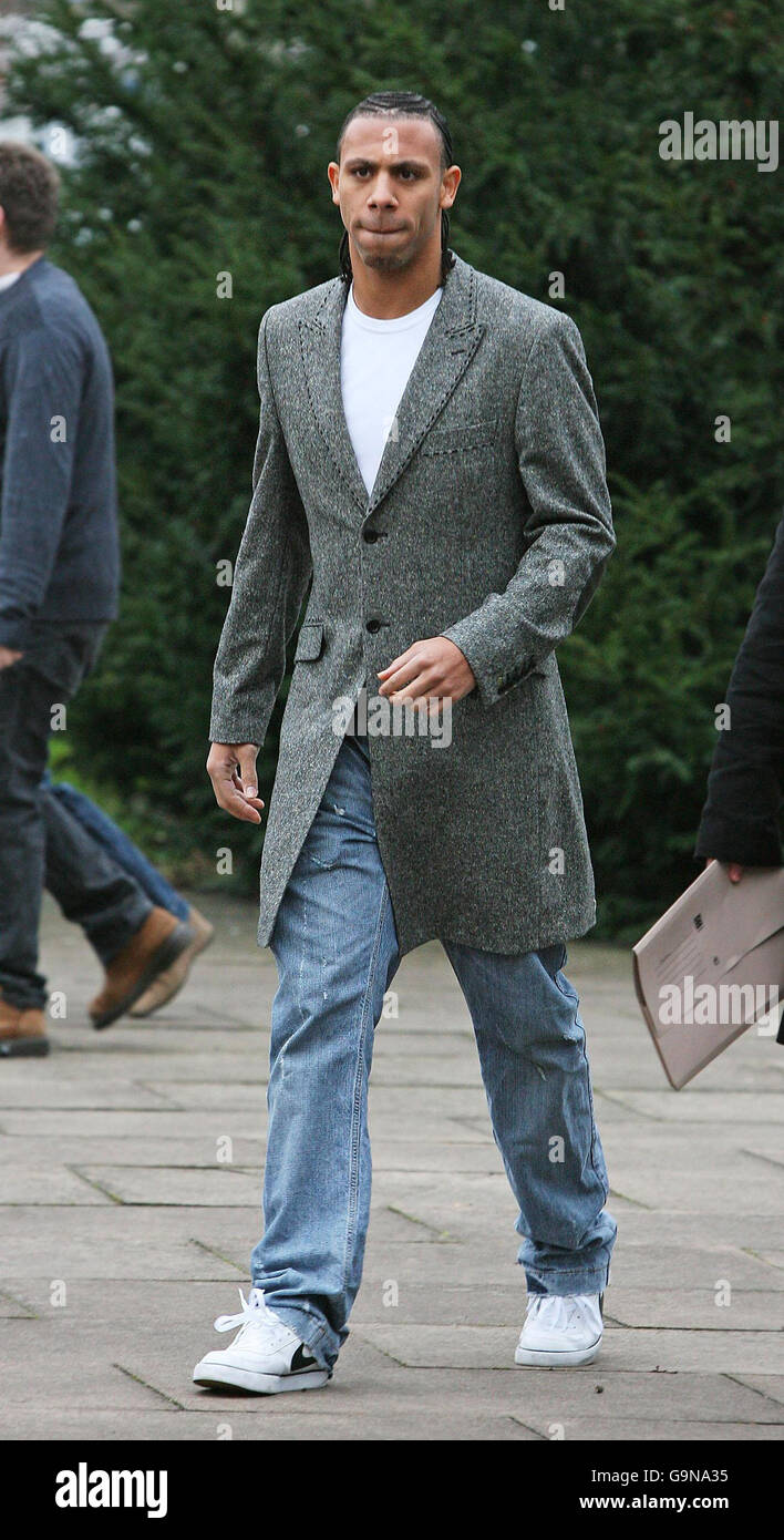 West Ham United footballer Anton Ferdinand arrives at Redbridge ...