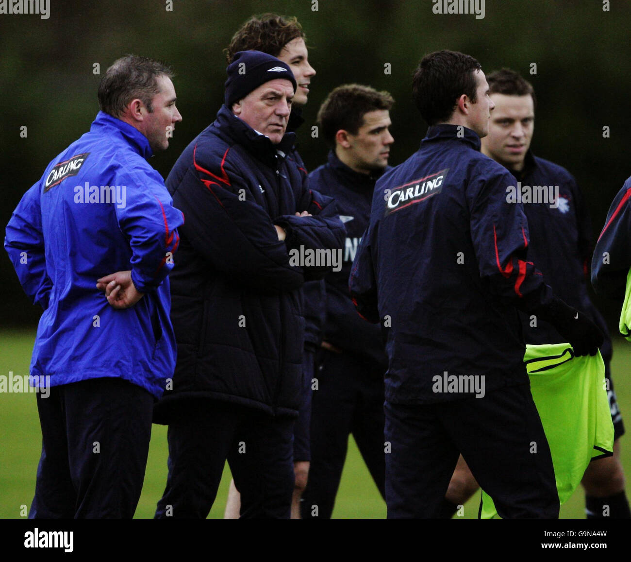New Rangers manager Walter Smith (second from left) and assistant ...