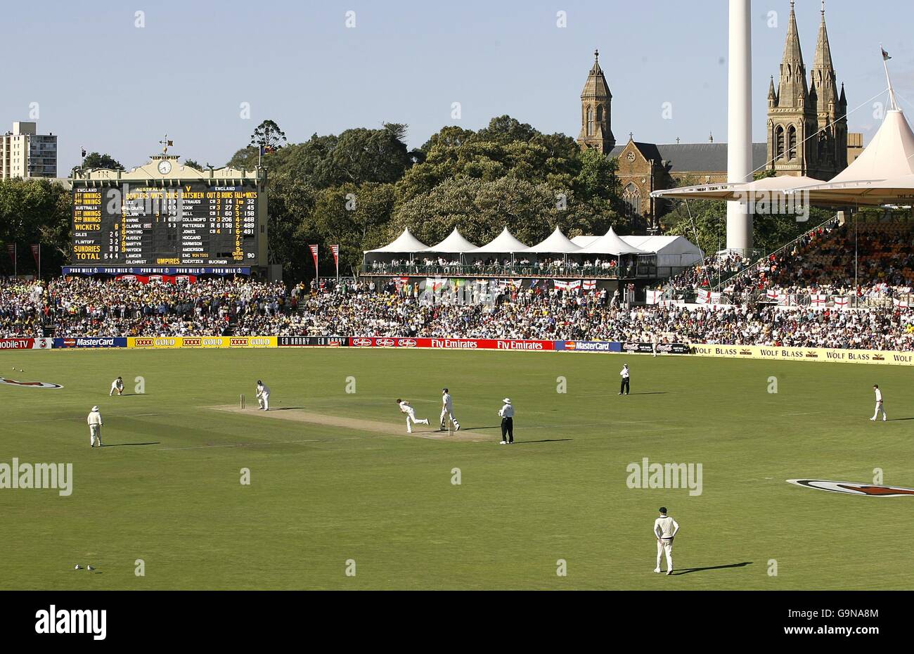 Scoreboard adelaide oval test cricket hi-res stock photography and ...