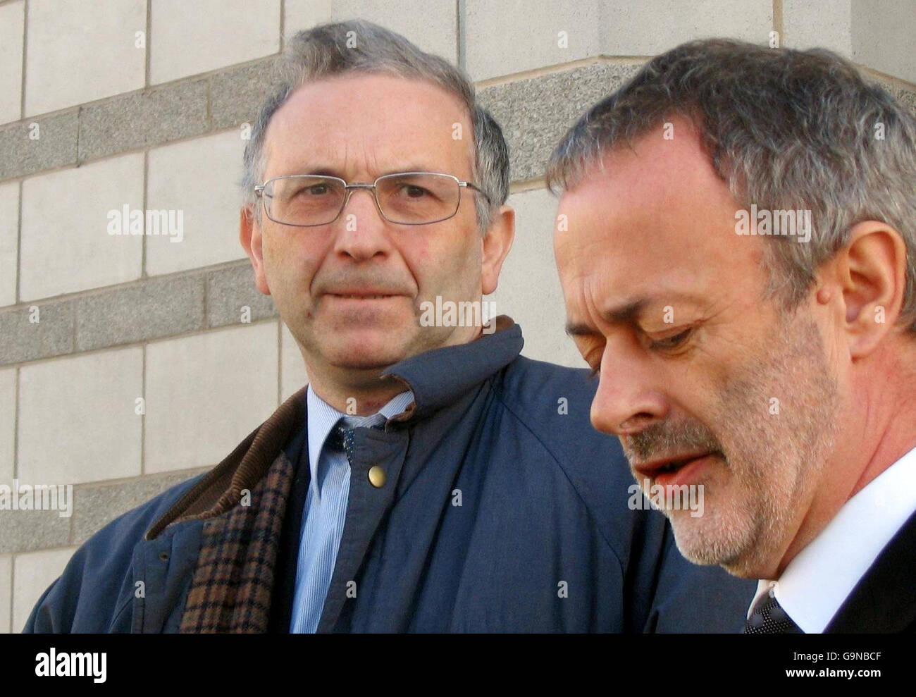 David Stephenson (left) and his solicitor Ged Hale outside Doncaster ...