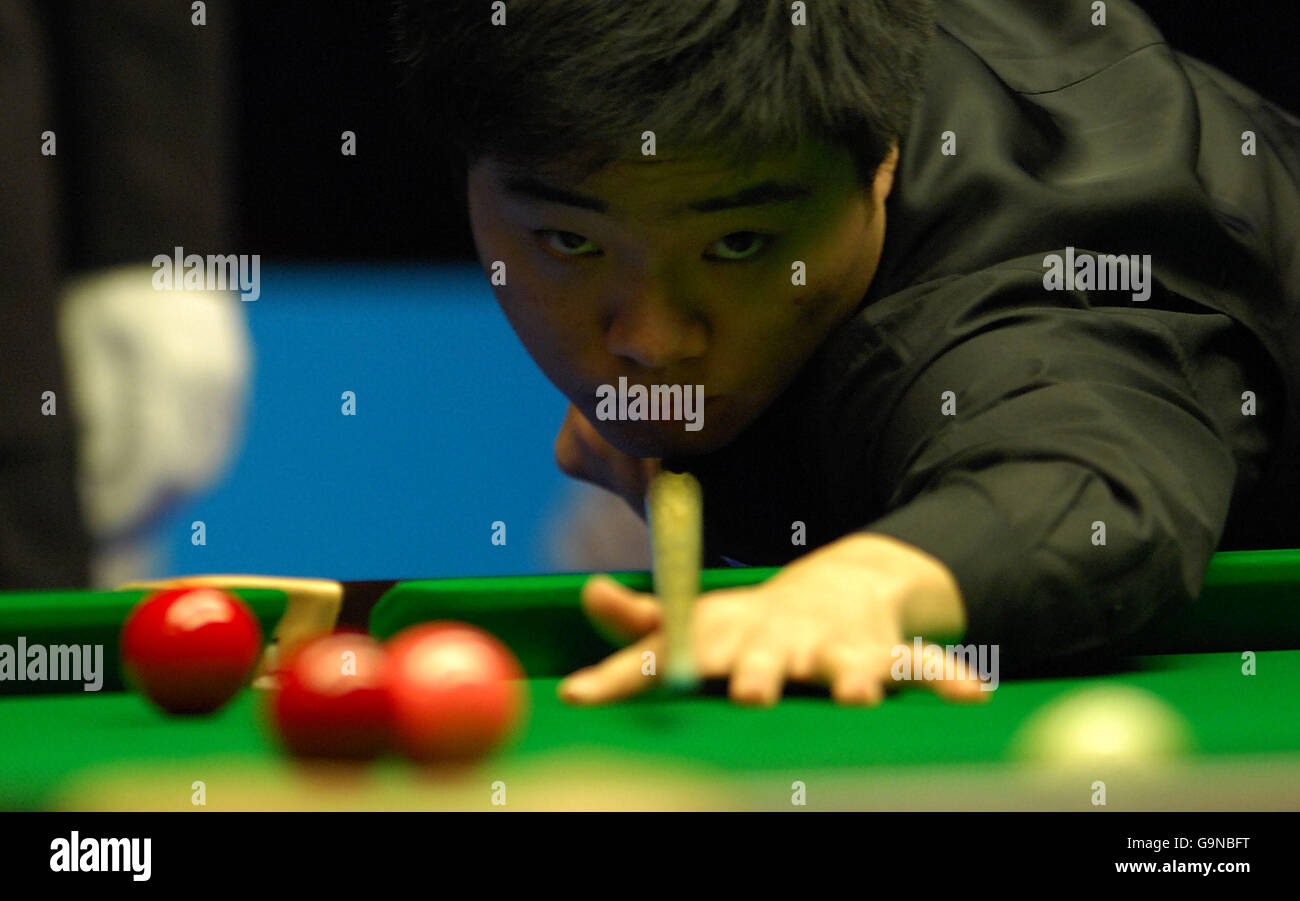 Ding junhui during the saga insurance masters at wembley arena hi-res ...