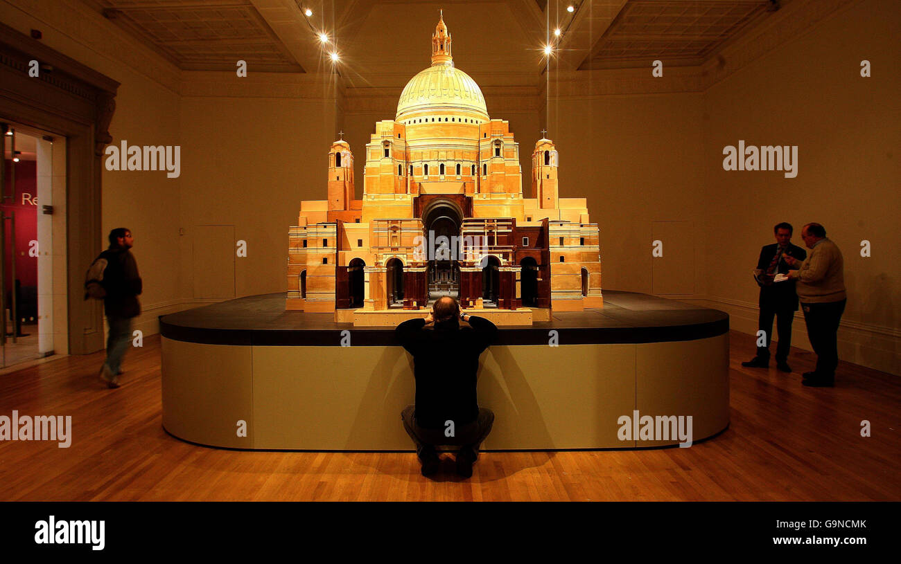 Liverpool cathedral model Stock Photo - Alamy
