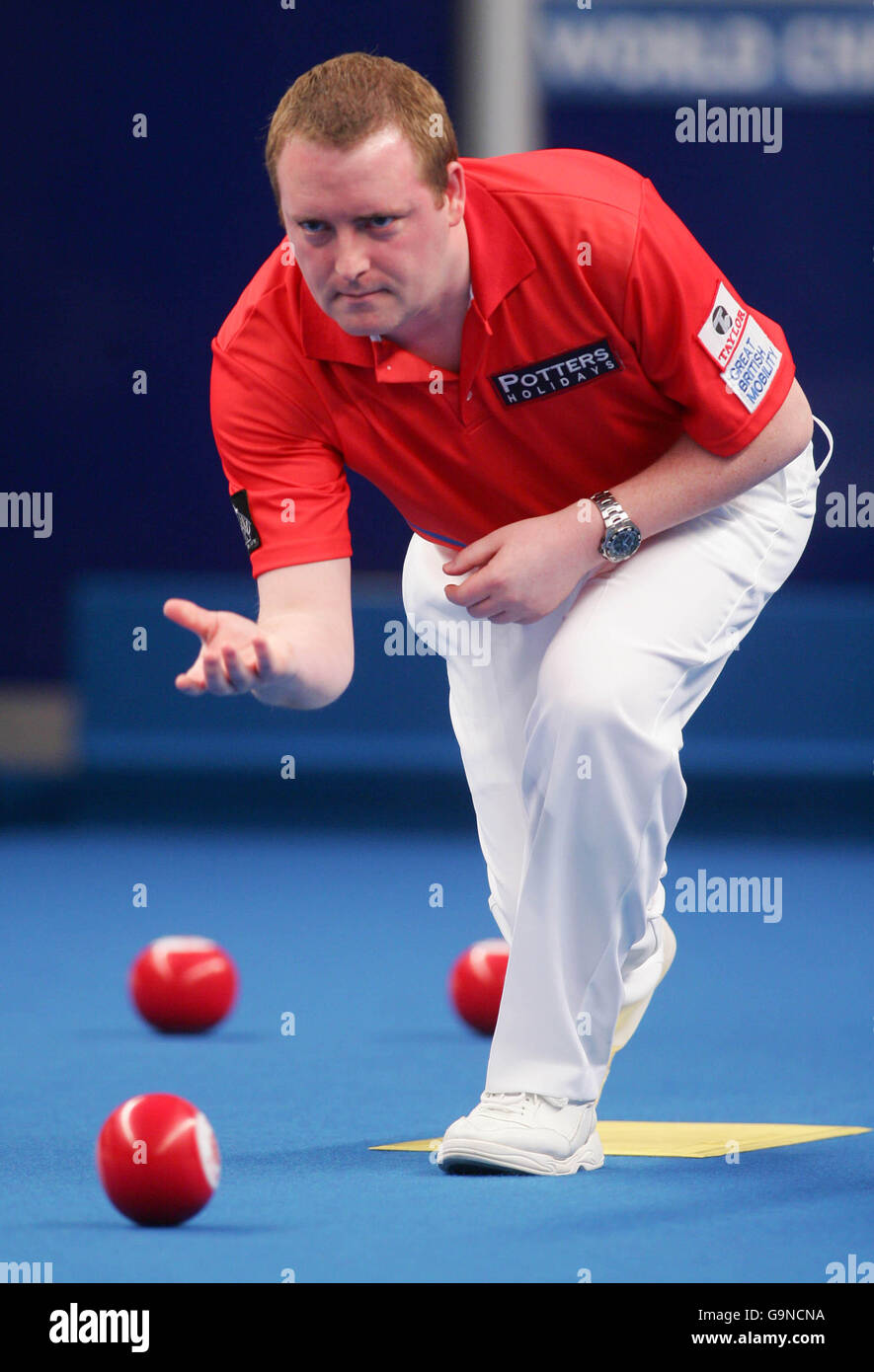 Ireland's Jonathan Ross during the mens's Potters Holidays World Indoor ...