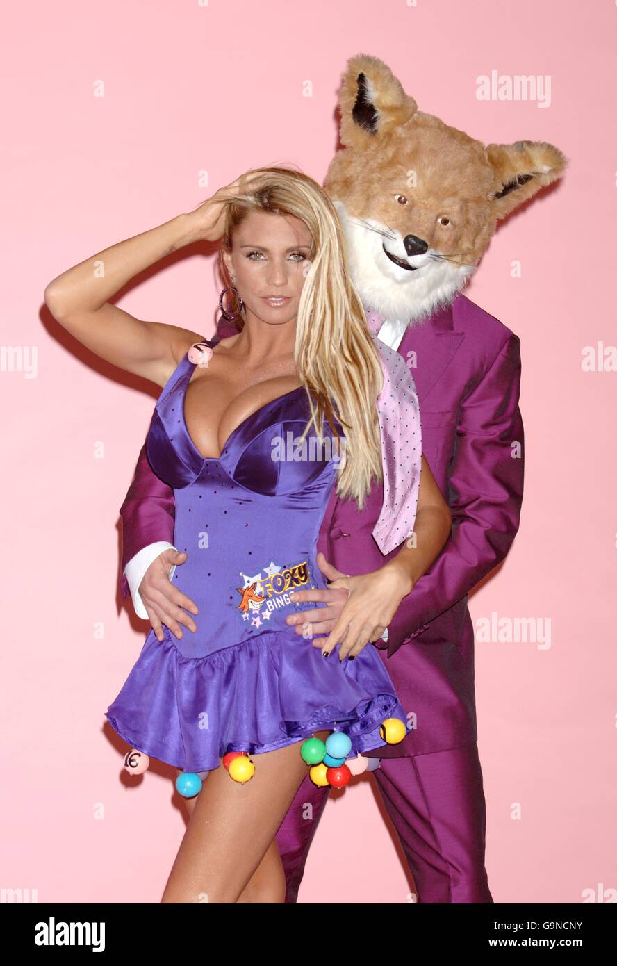 Katie Price ( Model Jordan) is announced as the face of Foxy Bingo, at The Worx Studios in ...