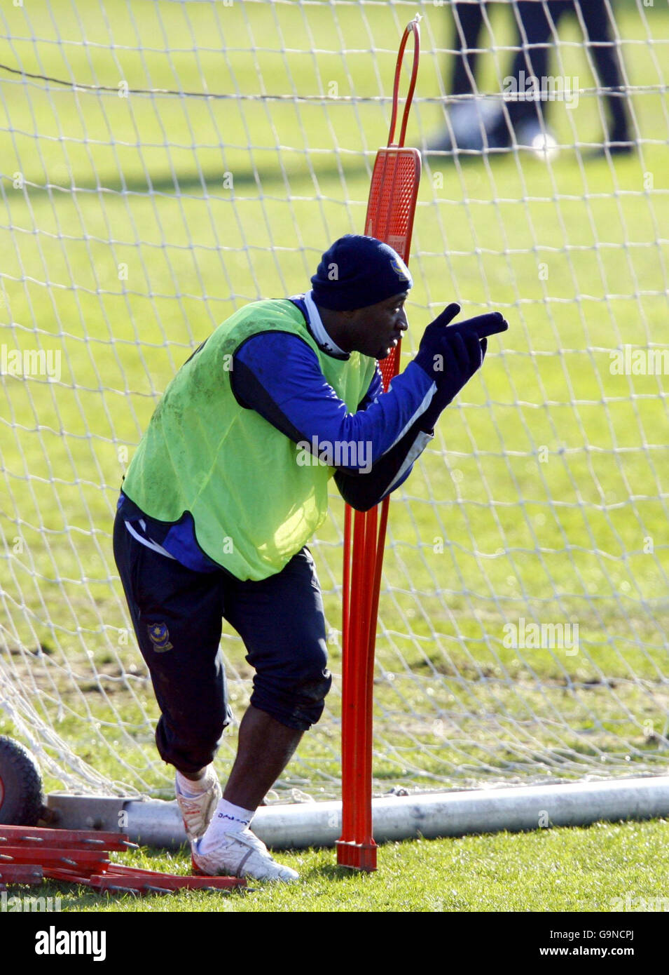 Portsmouth striker Lomana Lua Lua shoots imaginary bullets during a ... Portsmouth striker Lomana Lua Lua shoots imaginary bullets during a ...