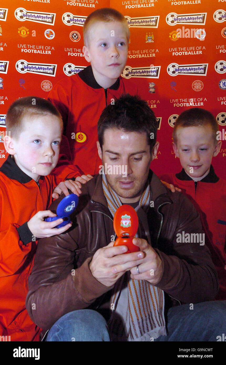 Jamie Redknapp and the triplet toy test team, (left to right) Alexander ...